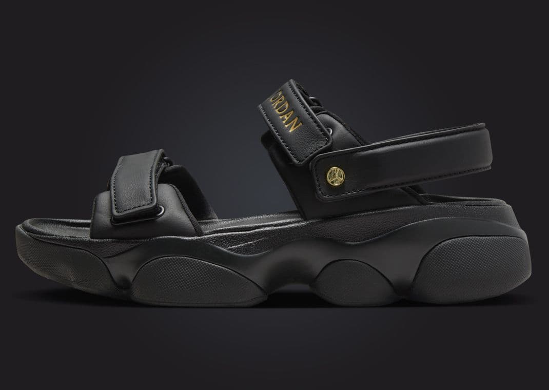 The Jordan Deja Sandal Black Metallic Gold Releases Summer 2024