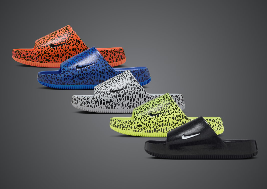 The Nike Calm Slide Print Olympic Pack Releases July 2024