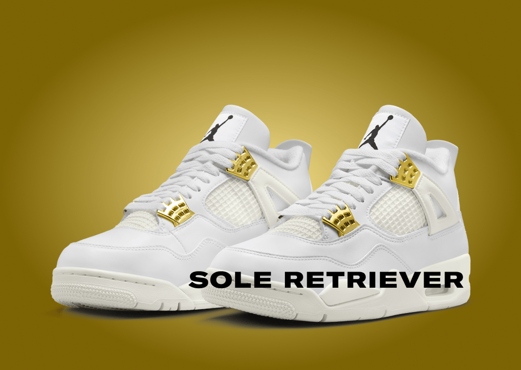 The New Women's Air Jordan 4 Net White Metallic Gold Arrives This December