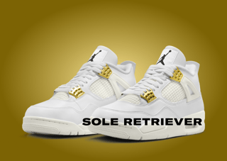 The New Women's Air Jordan 4 Net White Metallic Gold Arrives This December