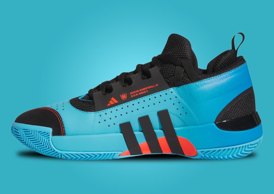 The adidas D.O.N. Issue #5 Bright Cyan Releases October 2023