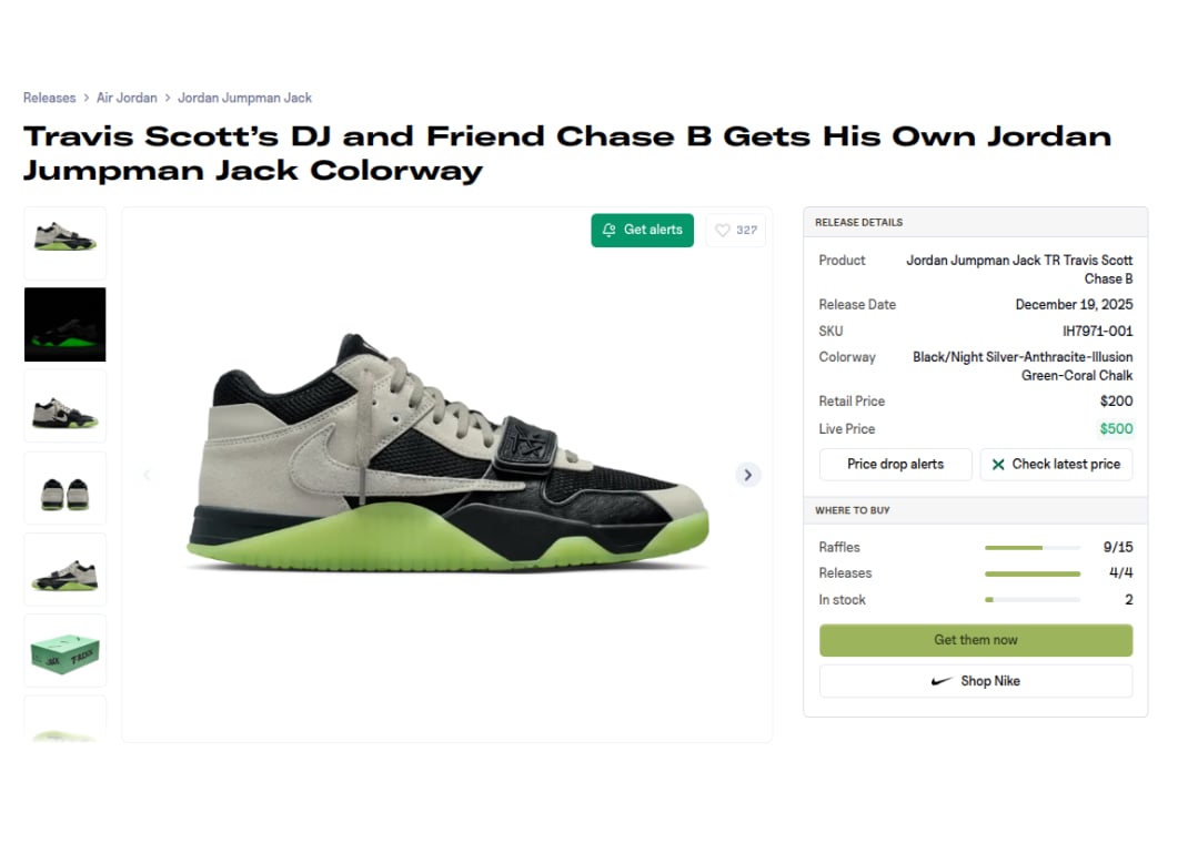Where to Buy the Chase B x Travis Scott x Jordan Jumpman Jack