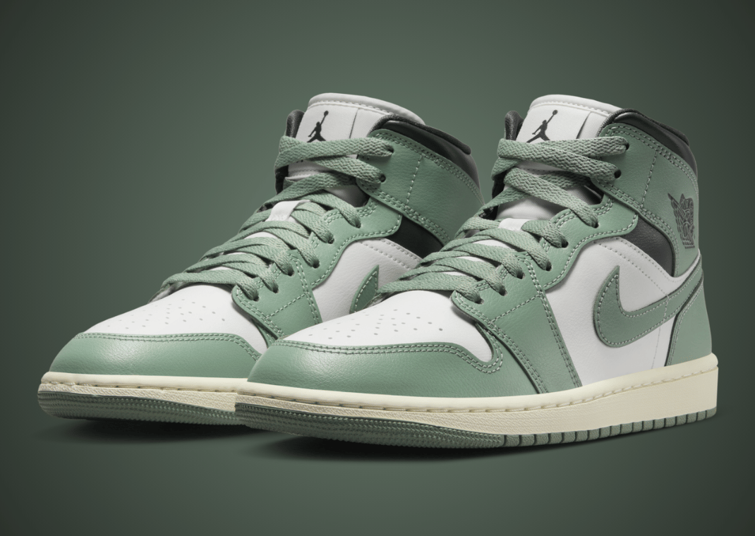 The Air Jordan 1 Mid Jade Smoke Releases April 2024