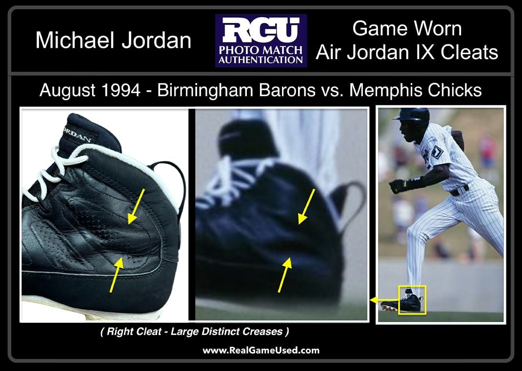 A Pair of Michael Jordan Game-Worn Air Jordan 9s From His Minor League ...