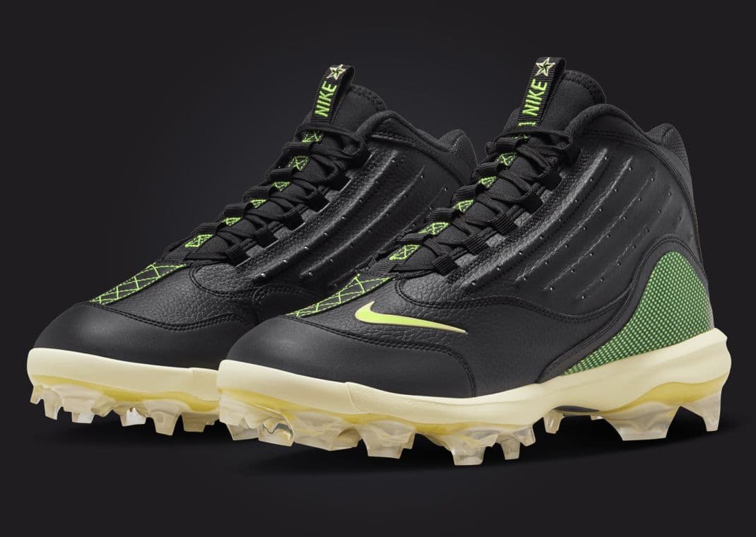 The Nike Griffey 2 MCS Cleat Black Volt Releases July 2024