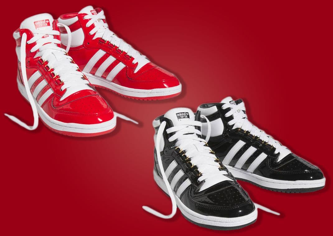 Patent Leather Takes Over A Duo Of adidas Top Ten Colorways