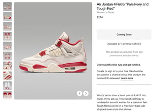 Where to Buy the Air Jordan 4 Retro Valentine's Day