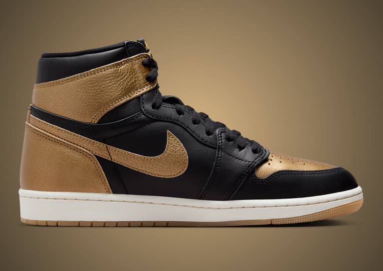 The Air Jordan 1 High Black Metallic Gold Releases August 2024
