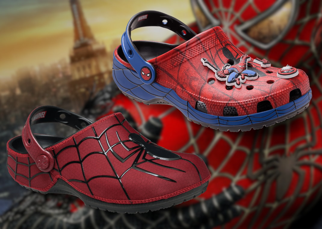 The Latest Spider-Man x Crocs Pack is Suited Up Like the Webslinger