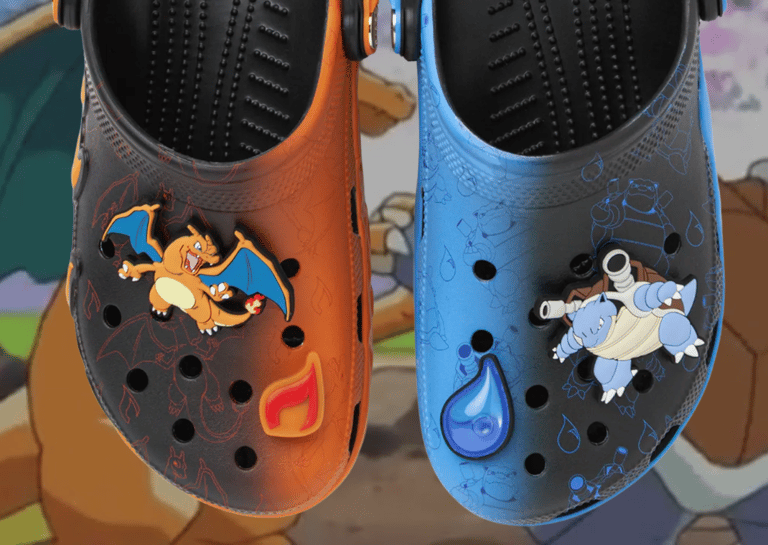 The Pokémon x Crocs Classic Clog Charizard vs. Blastoise Releases June 2025