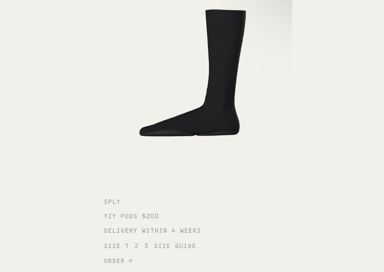 The Yeezy Pods Sock Shoe is Available Now