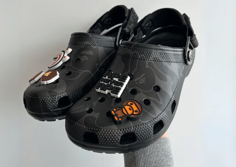 The BAPE x Crocs Classic Clog Black is Exclusive to Friends and Family
