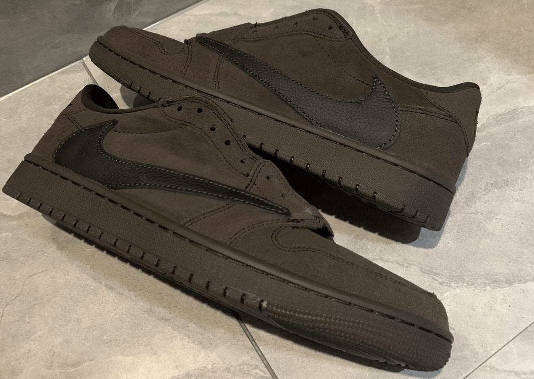 The Travis Scott x Air Jordan 1 Retro Low OG Velvet Brown Releases ...