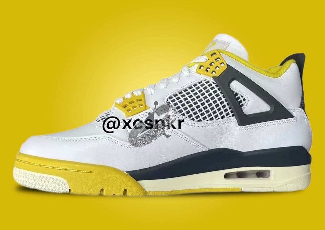 The Women's Air Jordan 4 Retro White Vivid Sulfur Releases April 2024