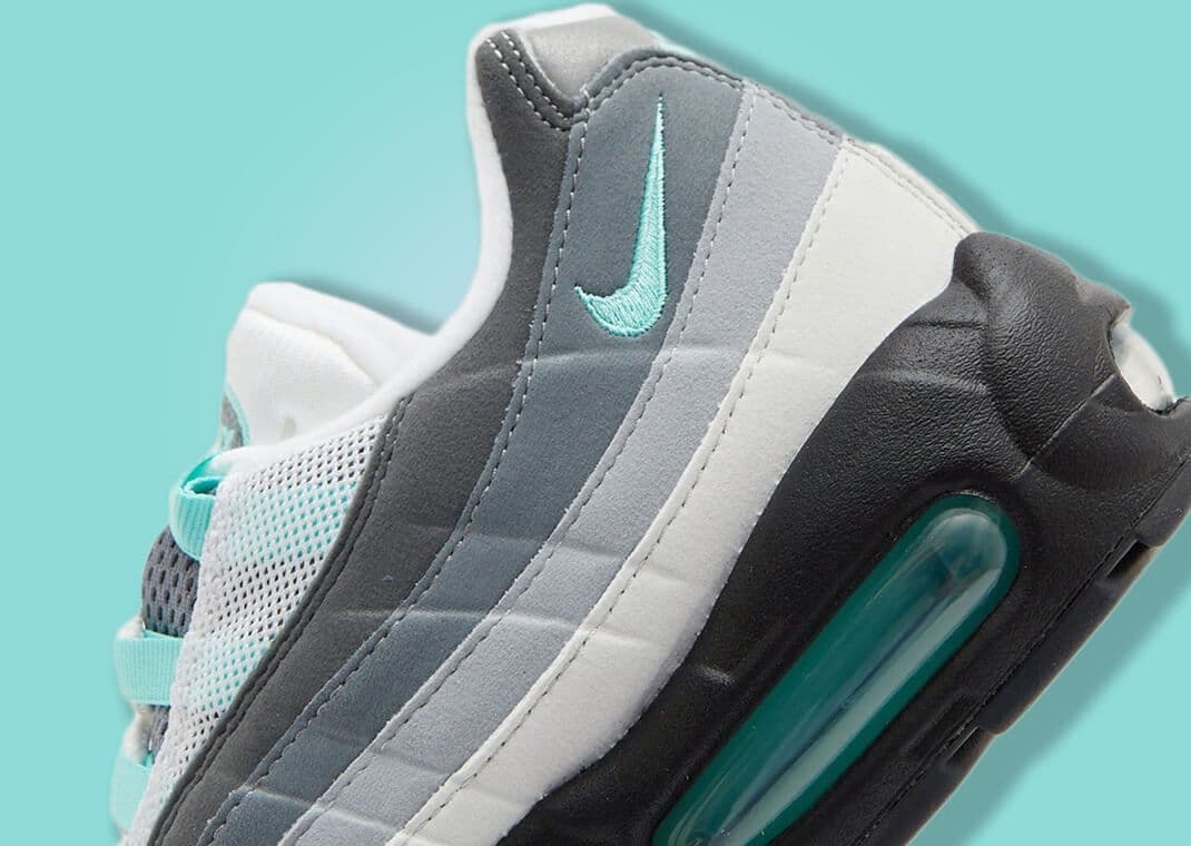 Hyper Turquoise Highlights This Grey Shaded Nike Air Max 95