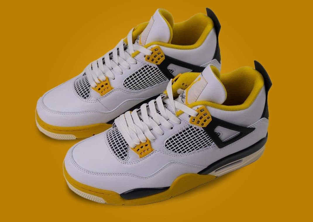 The Women's Air Jordan 4 Retro White Vivid Sulfur Releases April 2024