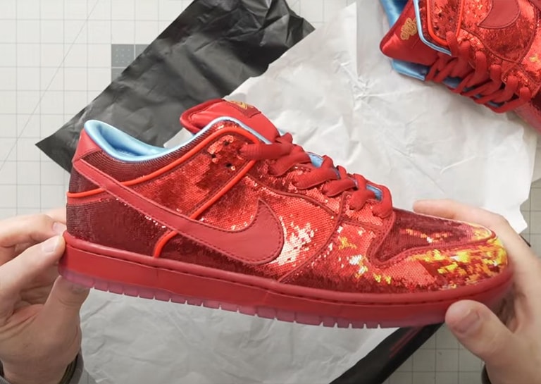 A Ruby Red Slipper-Inspired Wizard of Oz x Nike SB Dunk Low Has Appeared