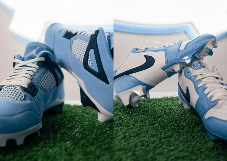 UNC Kicks Off College Football Season With New Jordan 1 Low and 4 Cleats