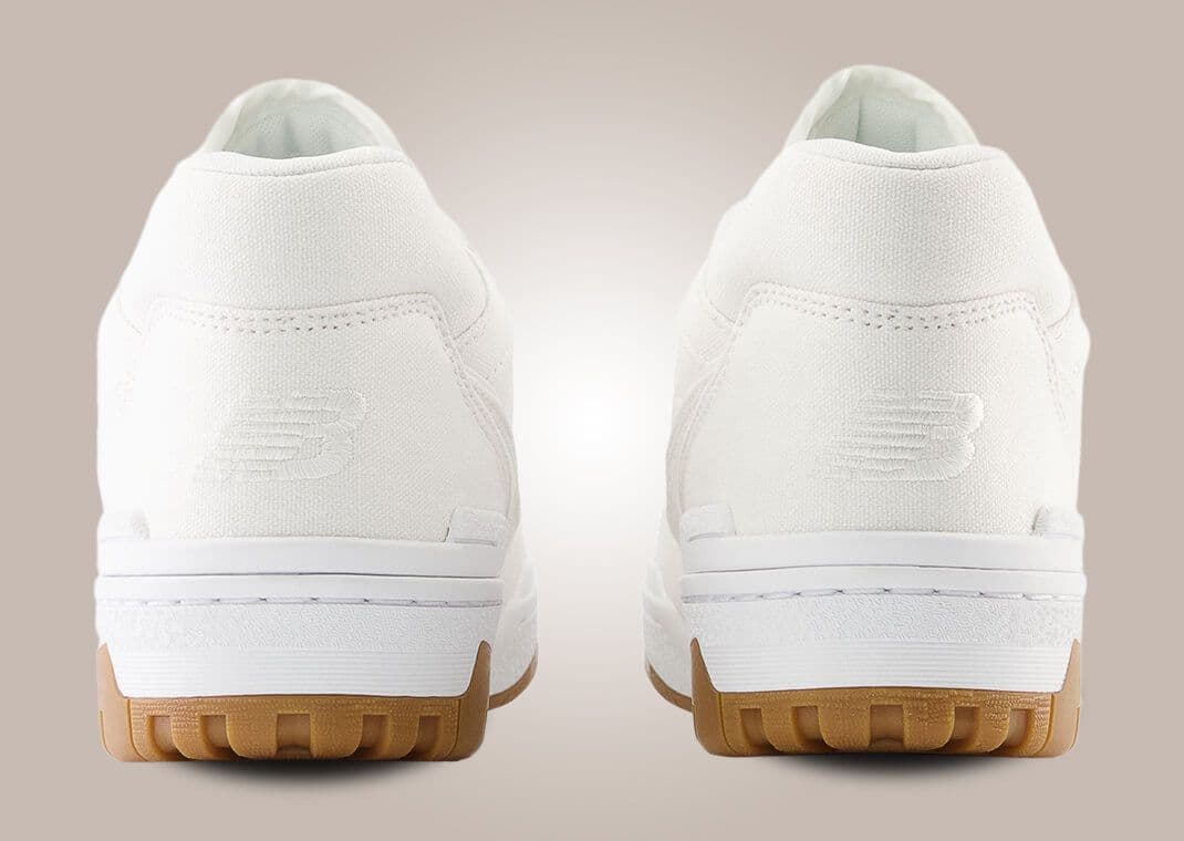 The New Balance 550 Pairs White Canvas With a Gum Sole