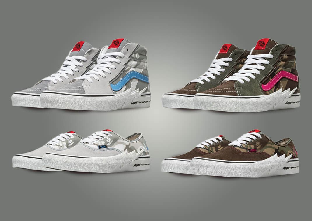 The AAPE x Vans Bolt Pack Releases Holiday 2023