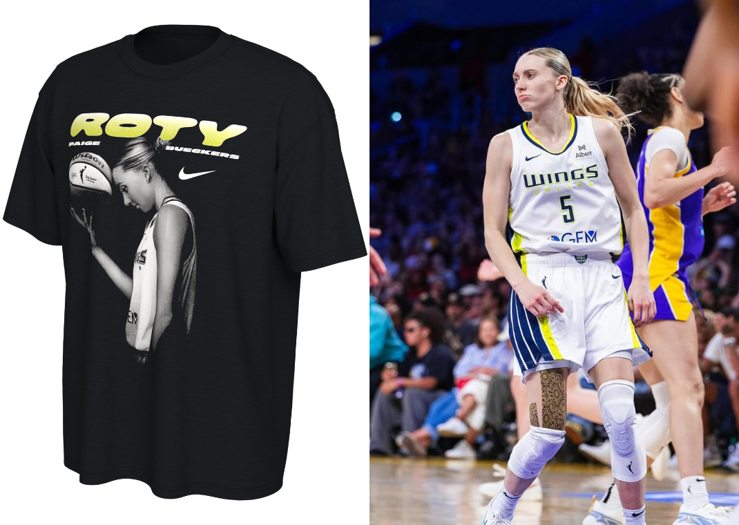 Nike Honors WNBA Rookie of the Year Paige Bueckers with Special T-Shirt