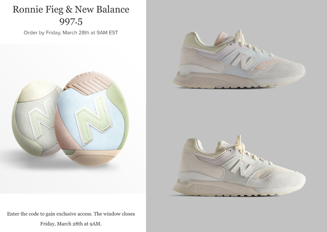 The Ronnie Fieg Kith x New Balance 997.5 Easter Pack Releases April 2025