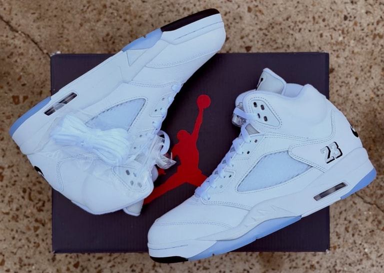 An In-Hand Look at the Air Jordan 5 Retro White Metallic has us Ready ...