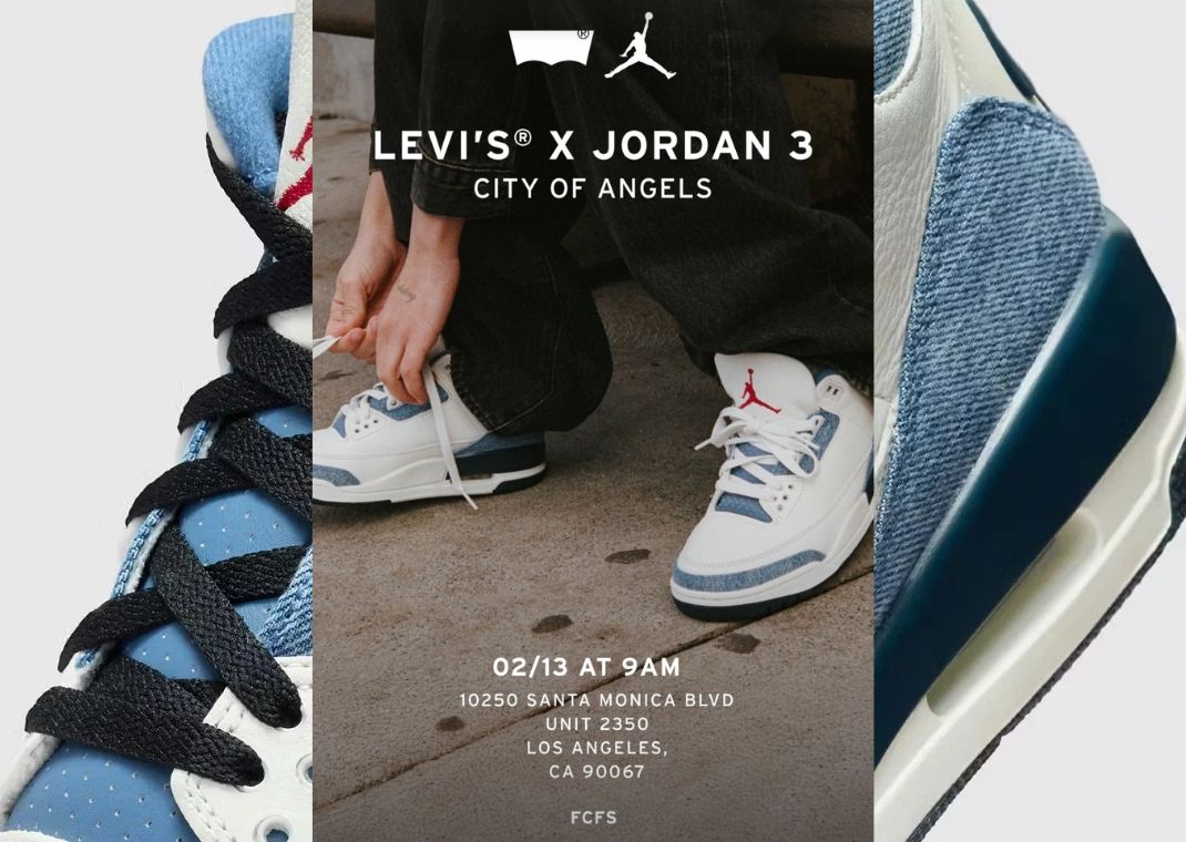 FCFS Levi's x Air Jordan 3 City of Angels Drop at the Levi's Store in ...