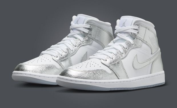 The Women's Air Jordan 1 Mid SE Metallic Silver Releases Summer 2024