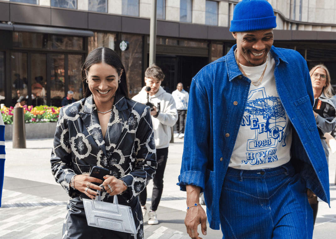 Georgia Amoore Wears Bespoke Outfit by Russell Westbrook and Honor The ...
