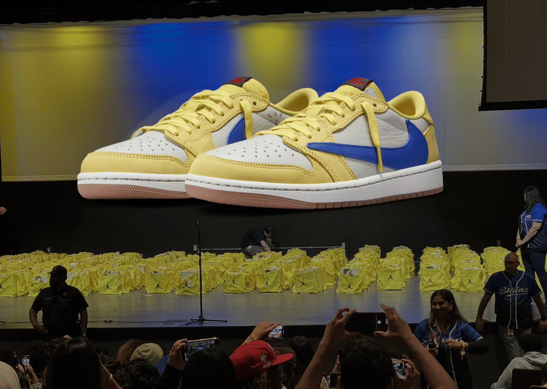 Travis Scott Gifts Elkins High School with his Unreleased Air Jordan 1 Low