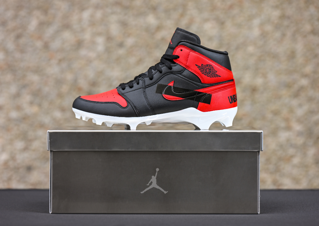 Jalen Hurts Wears Unbannable Jordan 1 High Bred Cleats for Super Bowl 59