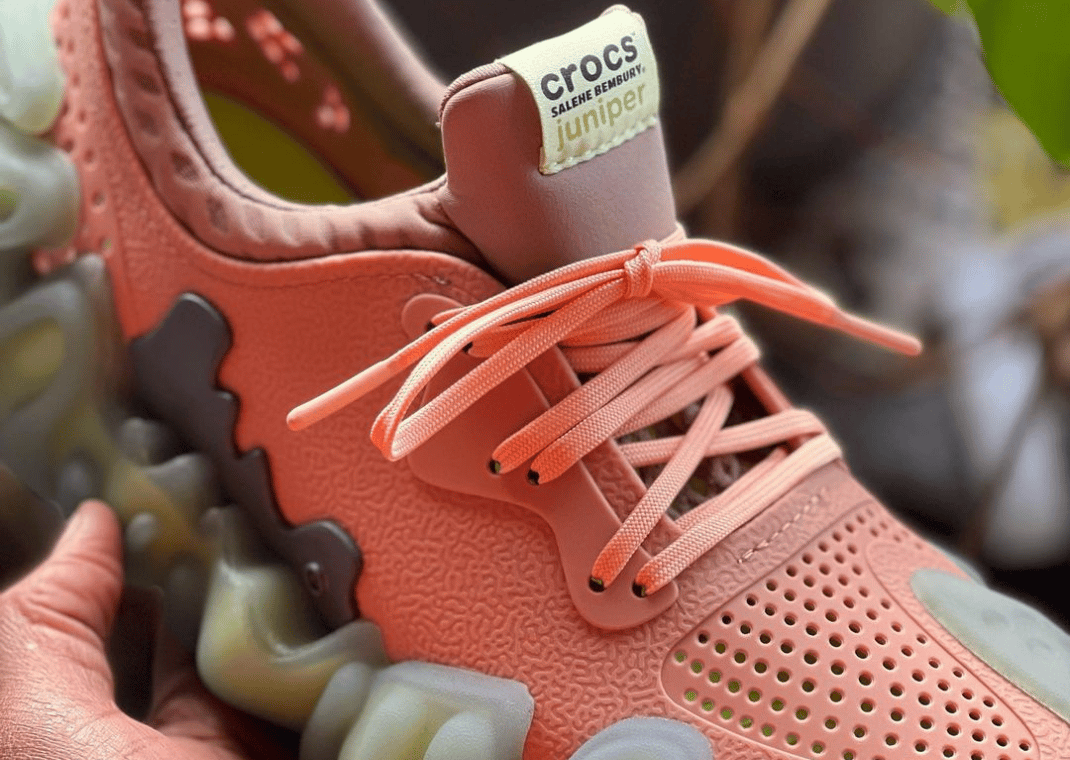 Salehe Bembury's Crocs Pollex Juniper Guava Debuts May 2024