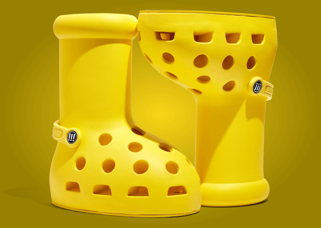 The MSCHF x Crocs Big Yellow Boot Trypophobia Releases August 9