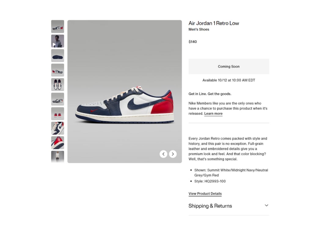 Where to Buy the Air Jordan 1 Retro Low OG Howard