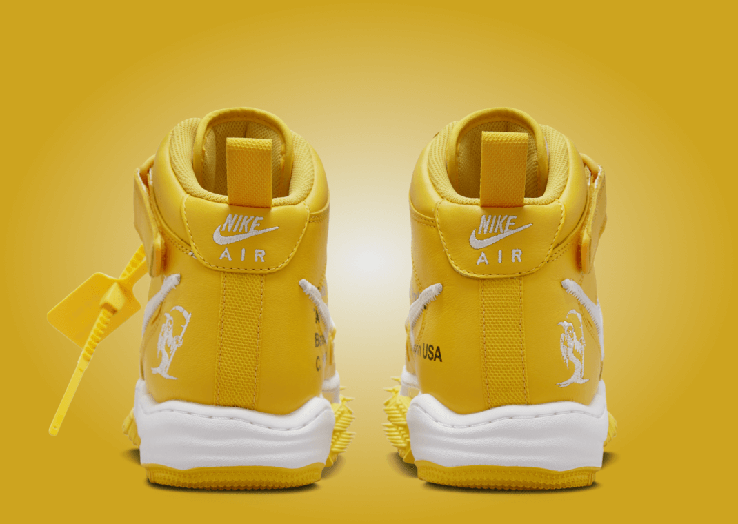The Off-White x Nike Air Force 1 Mid Varsity Maize Releases In November