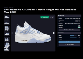 Where to Buy the Women's Air Jordan 4 Retro Forget Me Not
