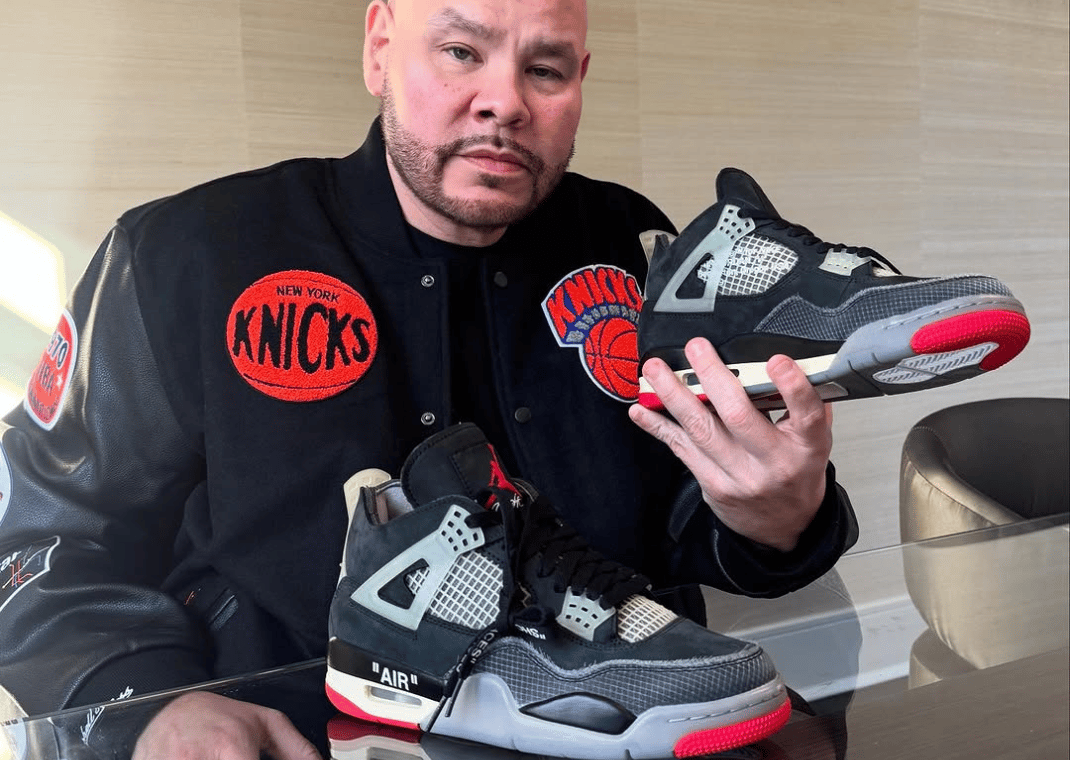 Fat Joe Shows Off Off-White x Air Jordan 4 Retro Bred