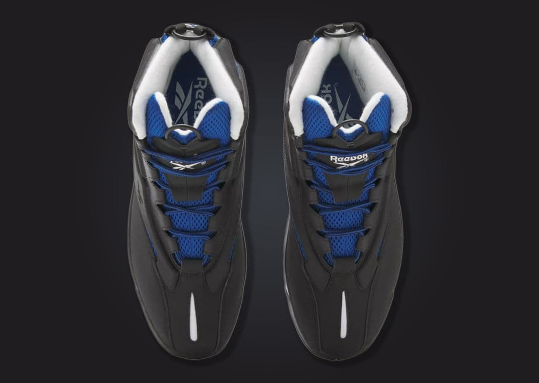 The Reebok The Blast is Back in Core Black Vector Blue