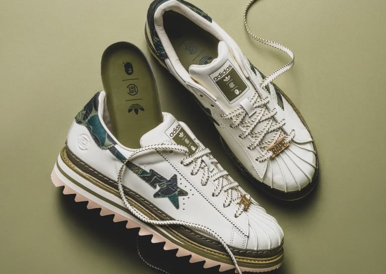 The Green Camo CLOT x BAPE x adidas Superstar is Coming Soon