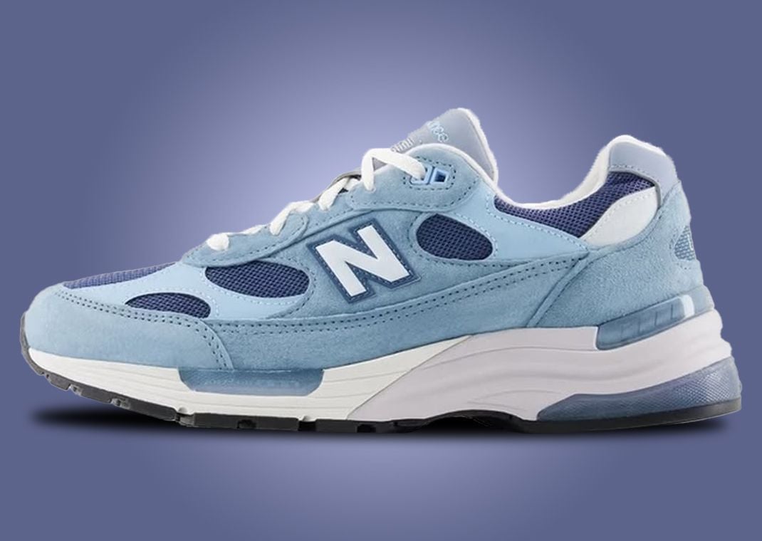 New Balance 992 is Dreamy in Light Blue Suede