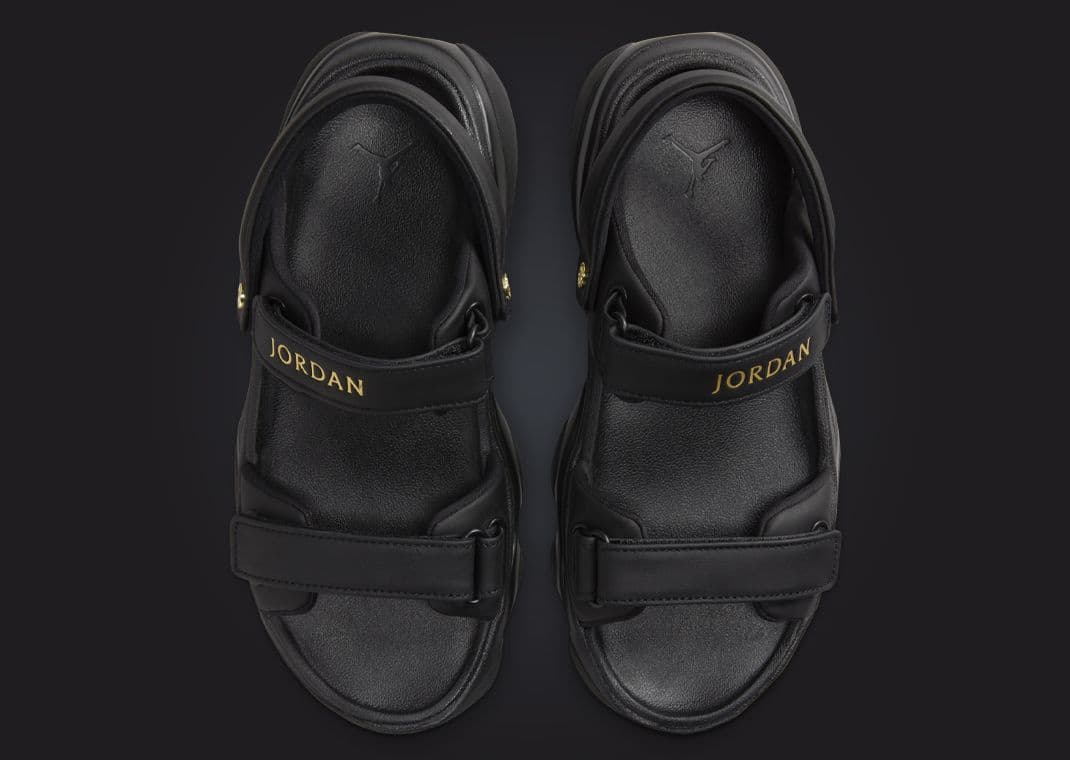 The Jordan Deja Sandal Black Metallic Gold Releases Summer 2024