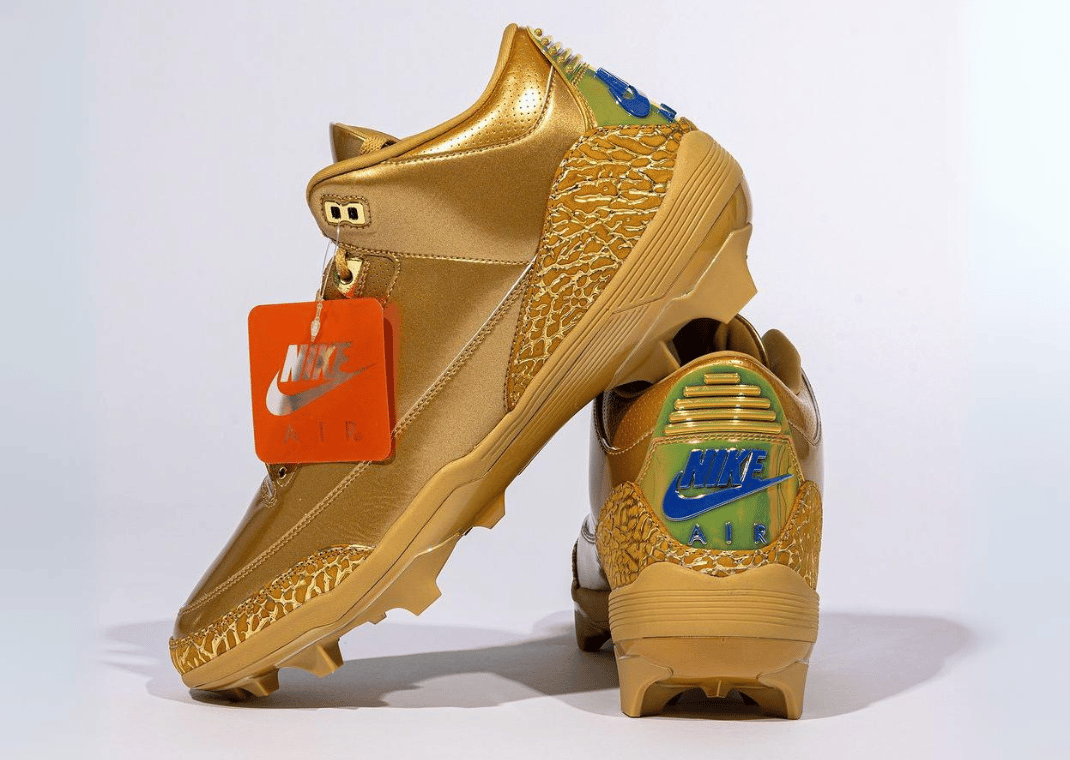 UCLA Shares Images of Their Golden Jordan 3 Cleat PE