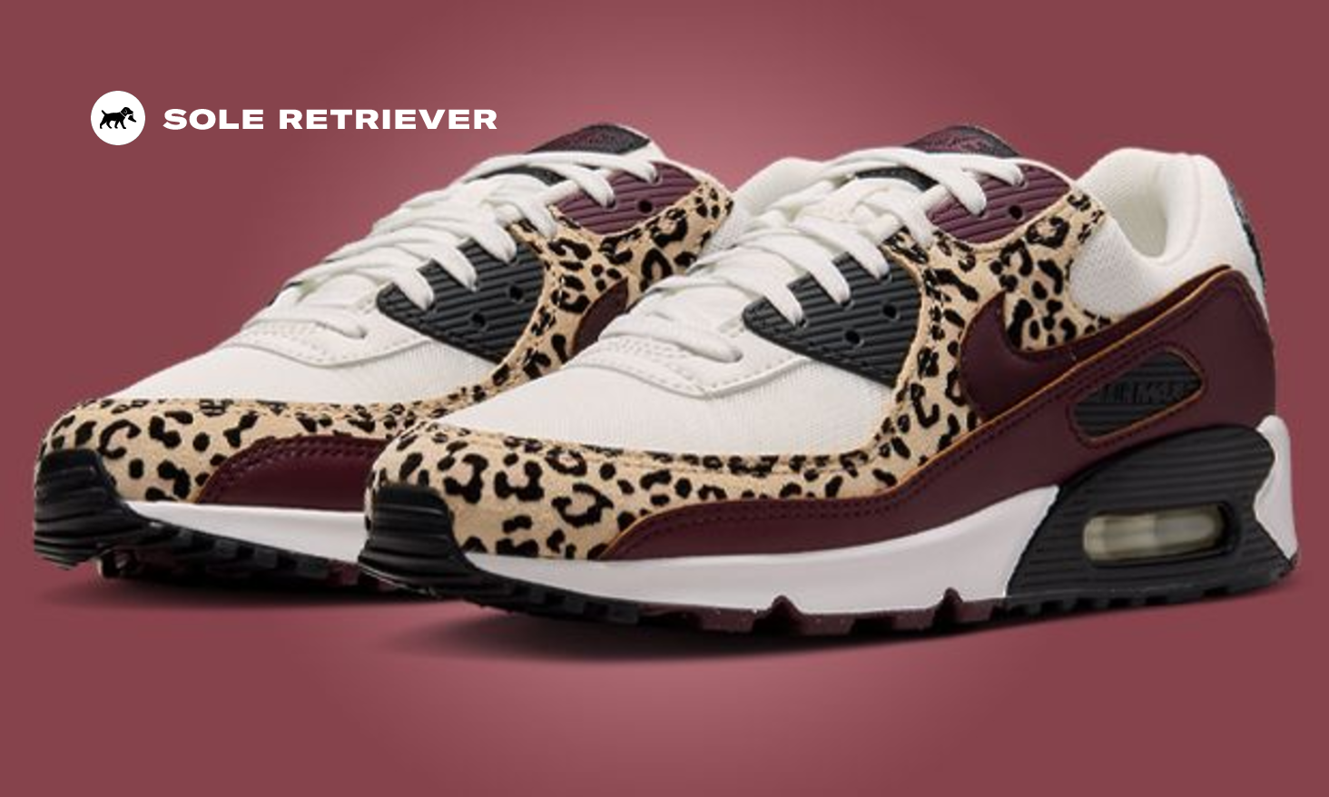 The Nike Air Max 90 Leopard Burgundy is Available Now