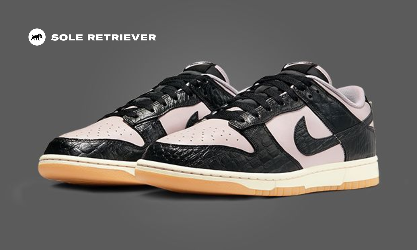 The Nike Dunk Low Black Croc Platinum Violet Releases December 2024