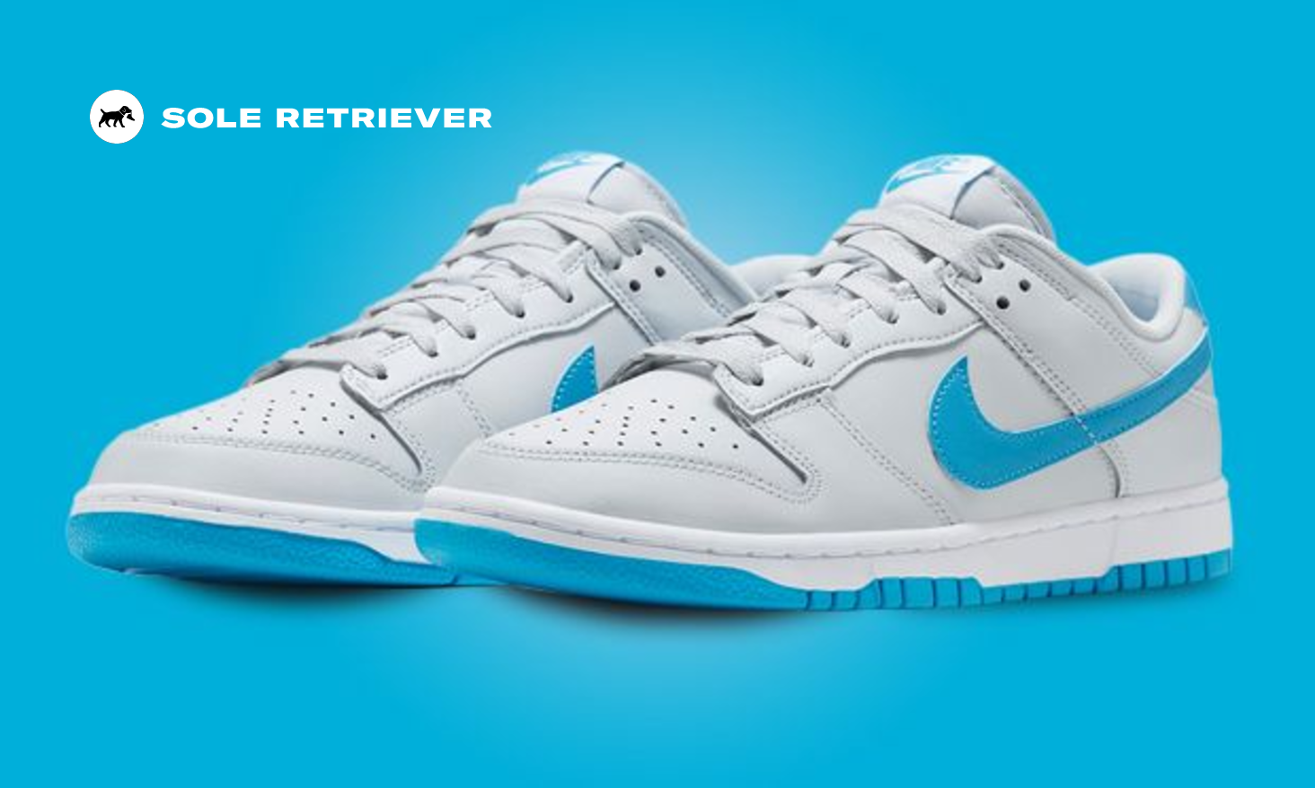 This Nike Dunk Low Comes Accented With Light Blue Shades