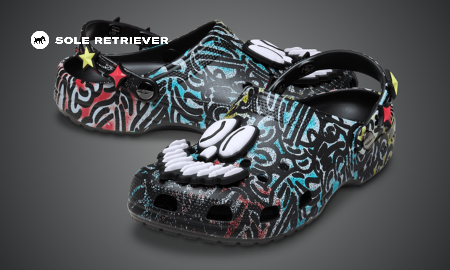 Nigerian Designer Slawn Covers Crocs Classic Clog in All-Over Print Doodles