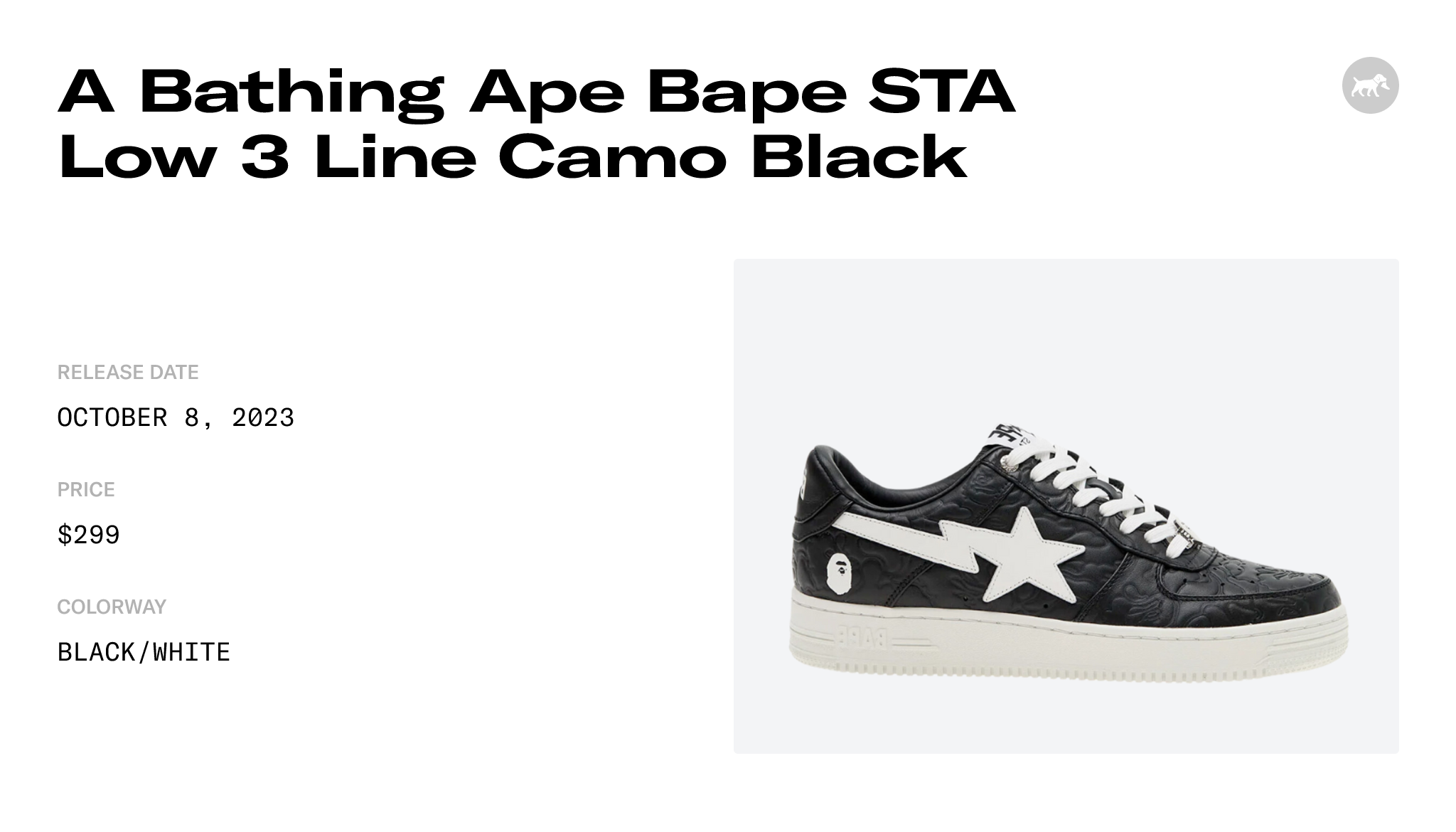 A Bathing Ape Bape STA Low 3 Line Camo Black - 001FWJ801052IBLK