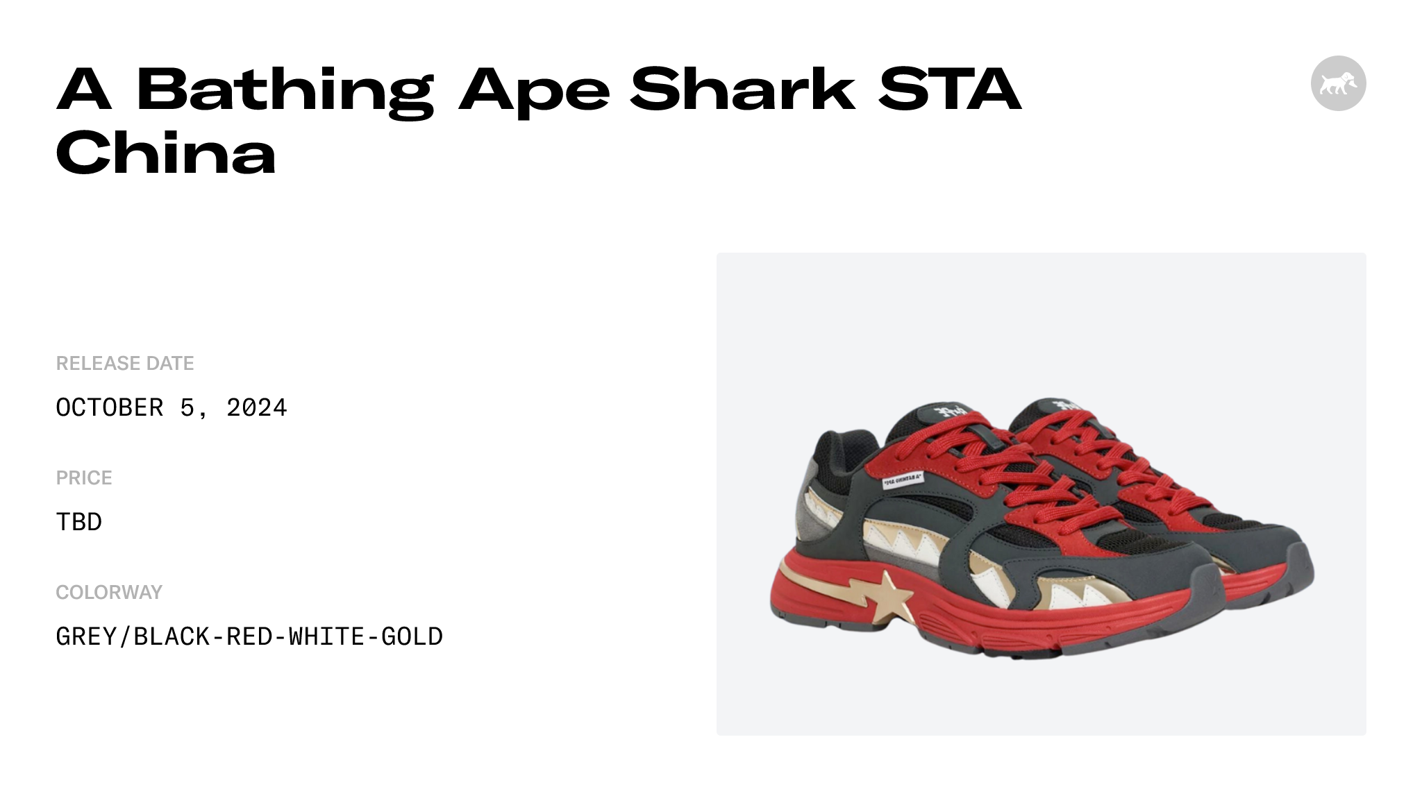 A Bathing Ape Shark STA China - 001FWK201301-BLK Raffles & Where to Buy