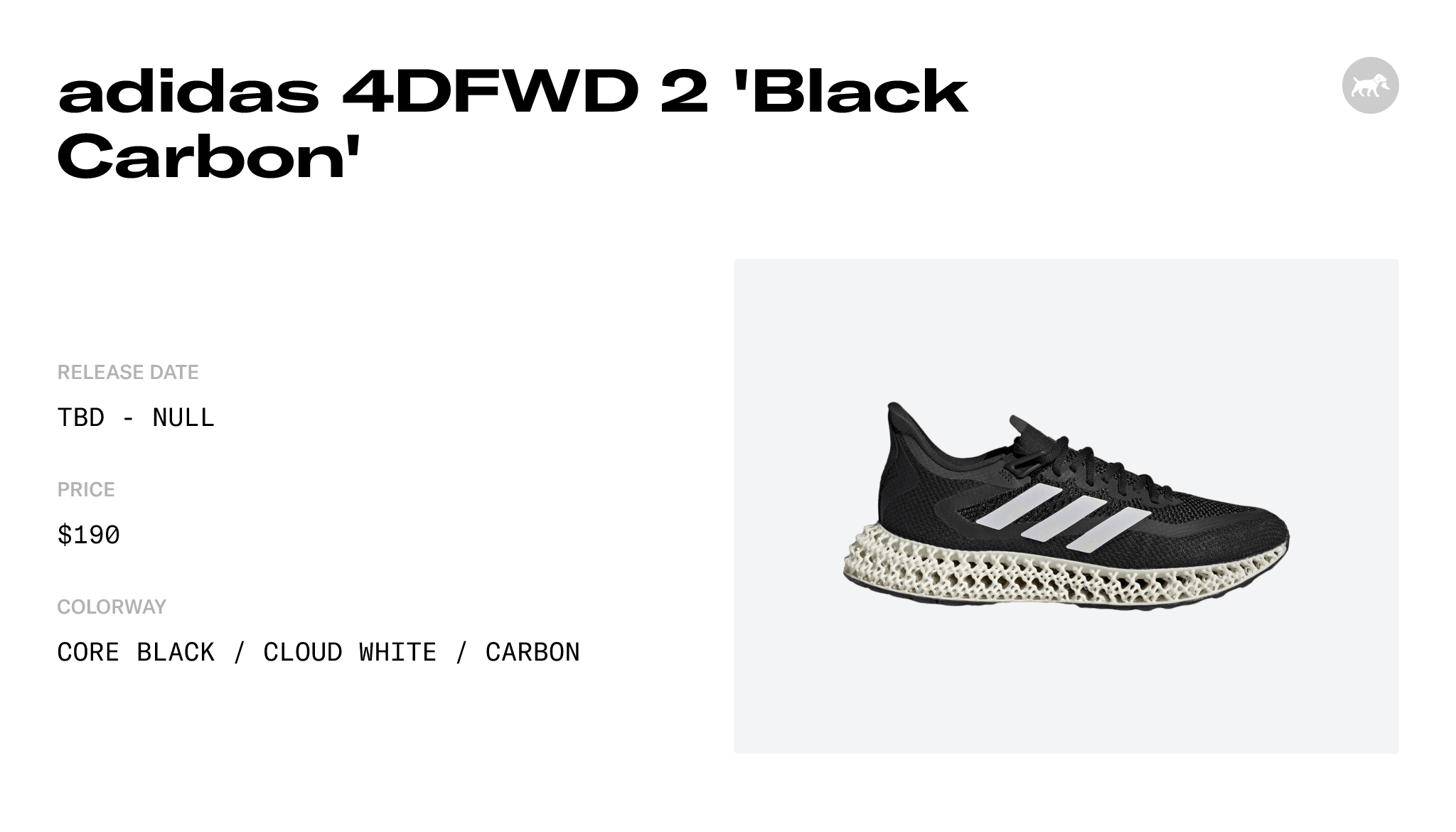 adidas 4DFWD 2 'Black Carbon' - GX9249 Release Info